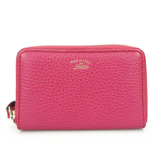Gucci | Bags | Gucci 368877 Round Coin Case Swing Zippy Zipp Pink ...